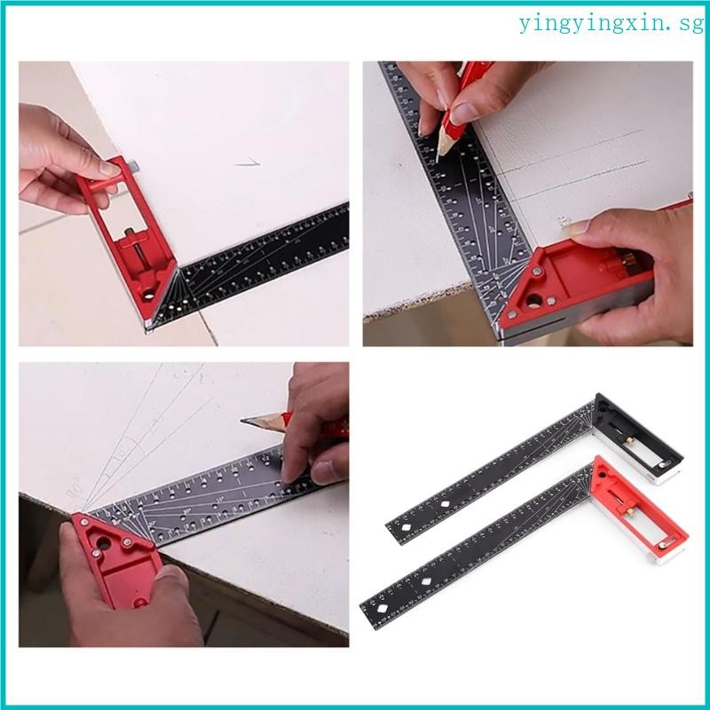 YIN Measuring Ruler 30-90 Degree Scribing Ruler with Marking Hole ...