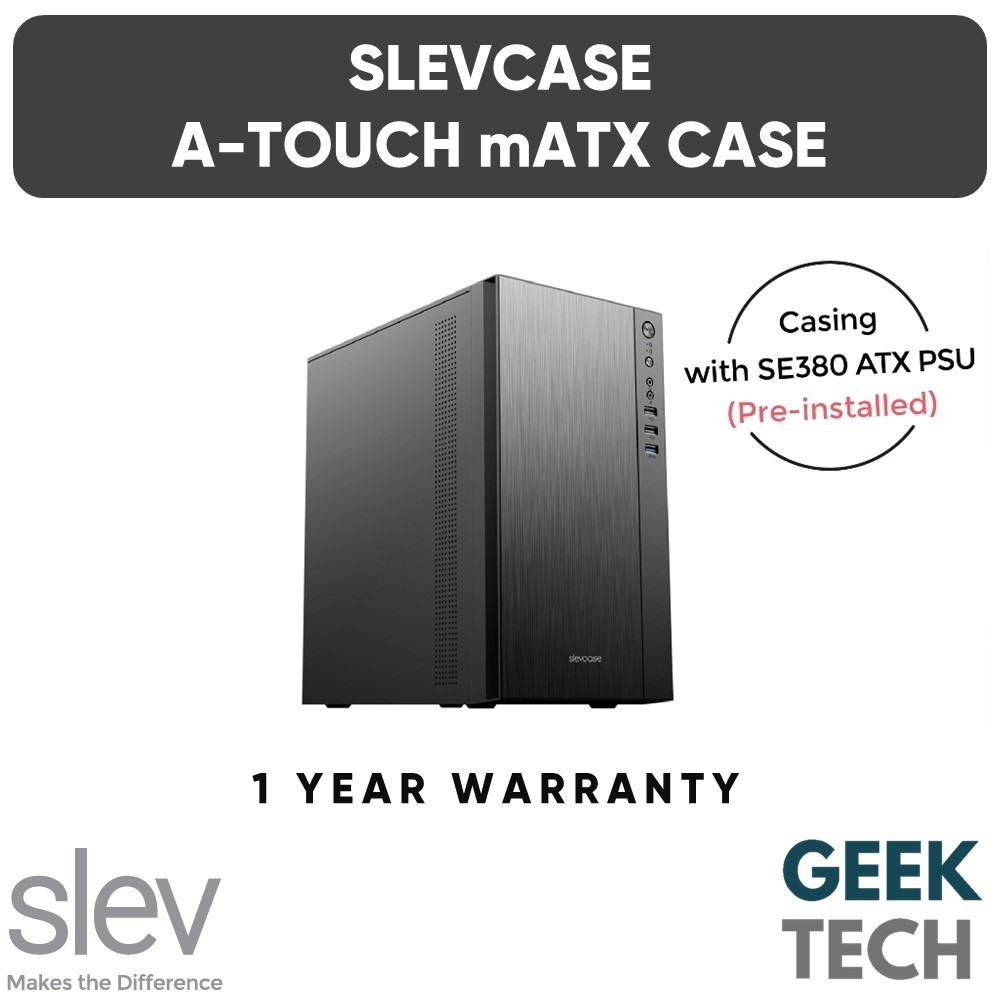 Slevcase A-TOUCH mATX Case with SE380 ATX PSU Pre-installed | Shopee ...