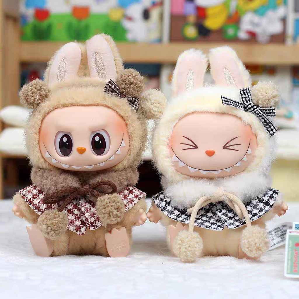 For 15cm Cute Labubu V1 V2 Stylish Cape With Beret Set Labubu Stylish ...