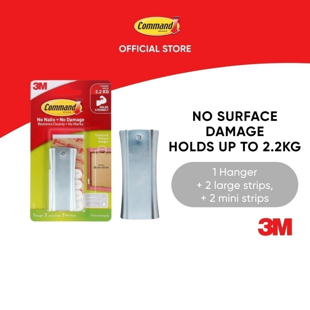 3M™ Command™ Universal Picture Hanger, 17047, No Surface Damage, Holds ...