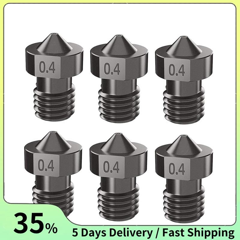 Stainless Steel Nozzles 0.4MM Thread Hardened Nozzles High Flow V6 ...
