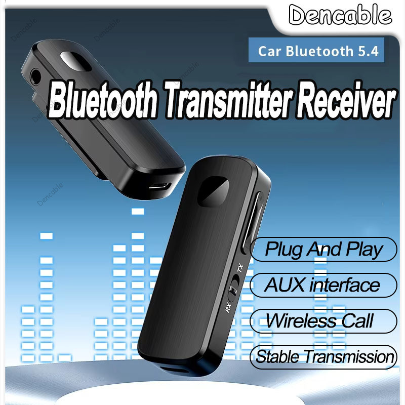 Bluetooth 5.4 Two-Way AUX Collar Clip Receiver Transmitter 3.5mm Car ...
