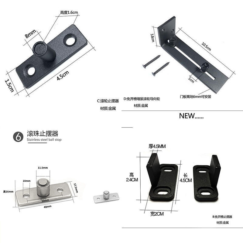 American Style Barn Door Sliding Door Wooden Door Metal Floor Heating ...