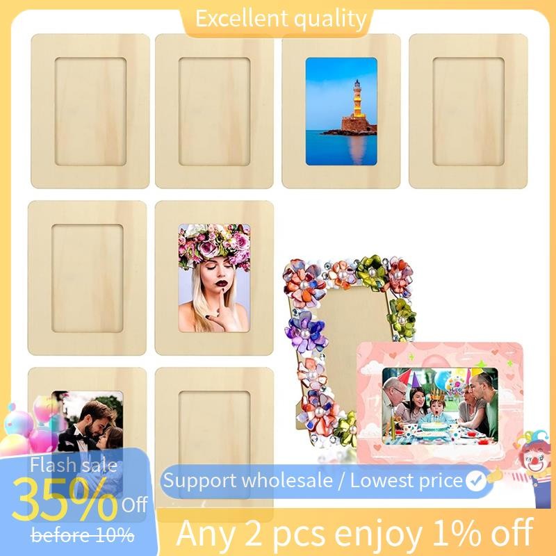 In stock-10 Pack Unfinished Wooden Picture Frames for 6inch Photos ...