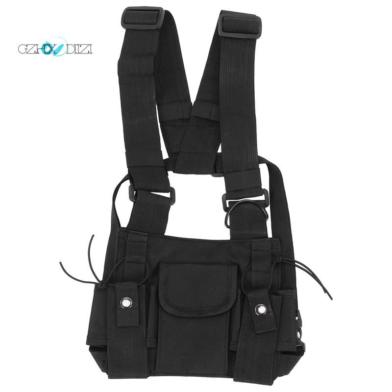 Radios Pocket Radio Chest Harness Chest Front Pack Pouch Vest Rig Carry ...
