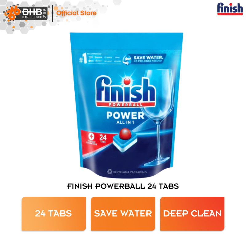 Finish Powerball Quantum Dish Cleaner Superior Clean and Shine 18 Tabs ...