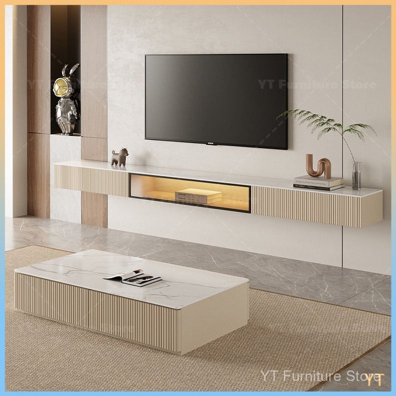 TV console nordic wall-mounted TV cabinet wall cabinet wall racks set ...