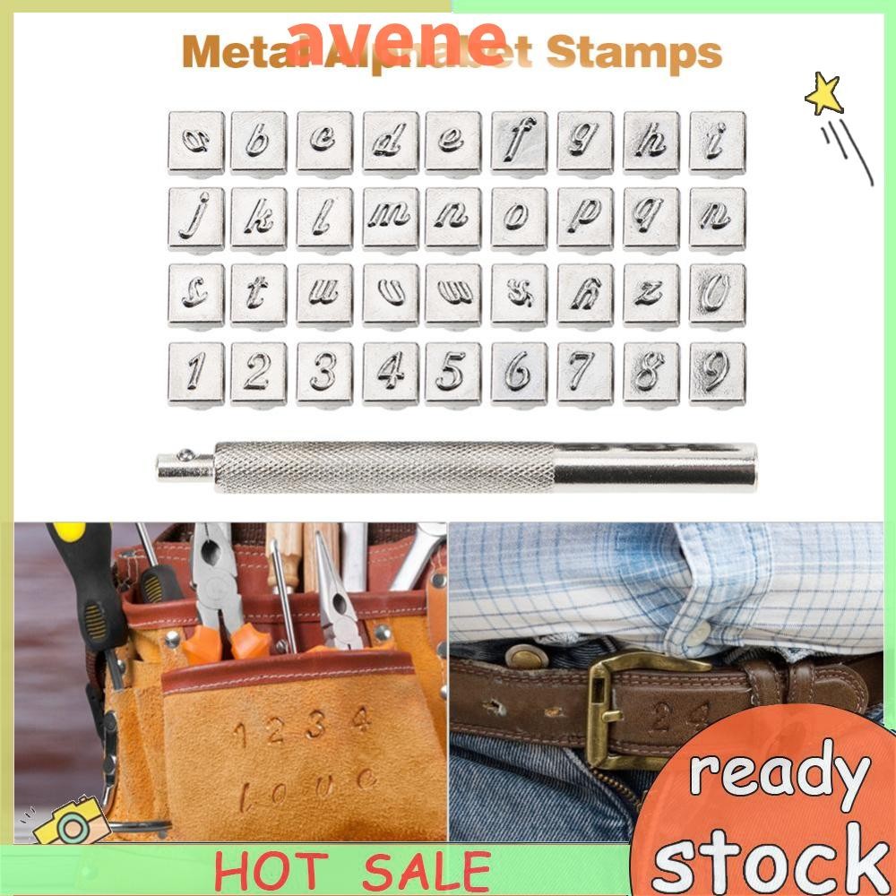 36pcs Steel Alphabet Number Stamp Punch Set for Leather Craft Tools Kit ...