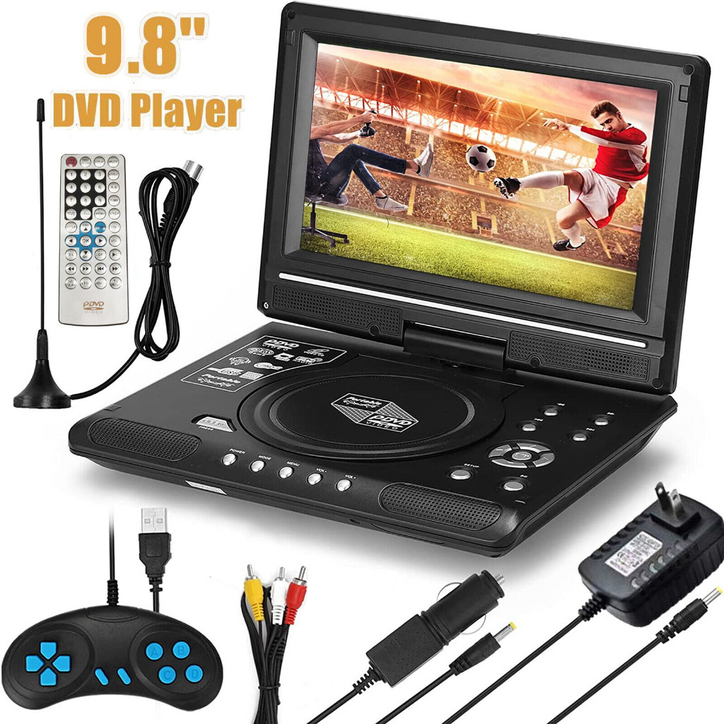 9.8-inch portable DVD player Home Car VCD Games CD Radio TV USB support ...