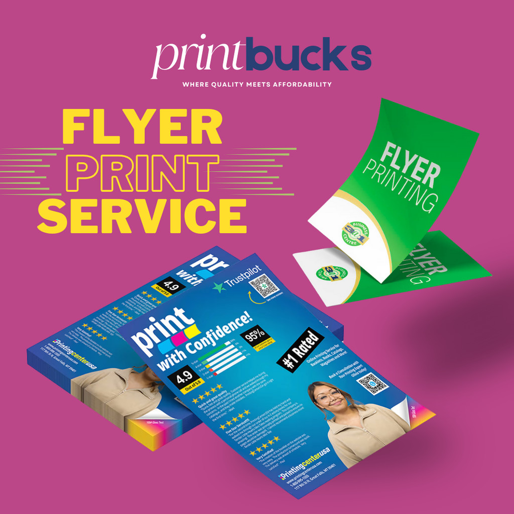 PRINTBUCKS Ecomical Flyer Printing Custom Print Brochure Pamplets Paper ...
