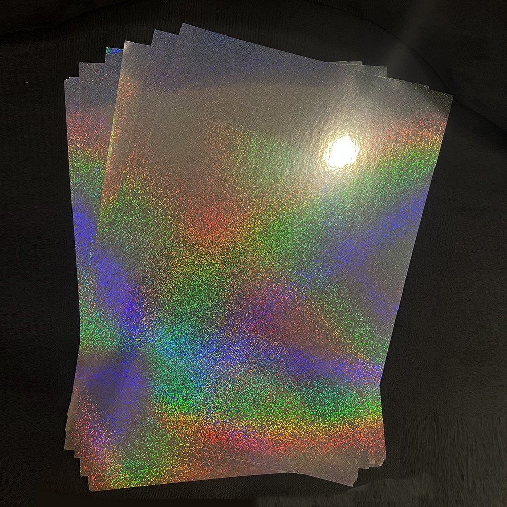 A4 Rainbow Silver Glitter Metallic PVC Label Sticker for Inkjet Printer ...