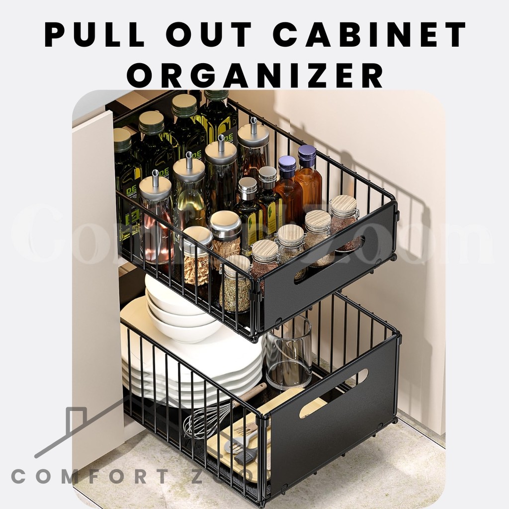 Pull Out Cabinet Organizer / Collapsible Closet Organizers / Slide Out ...