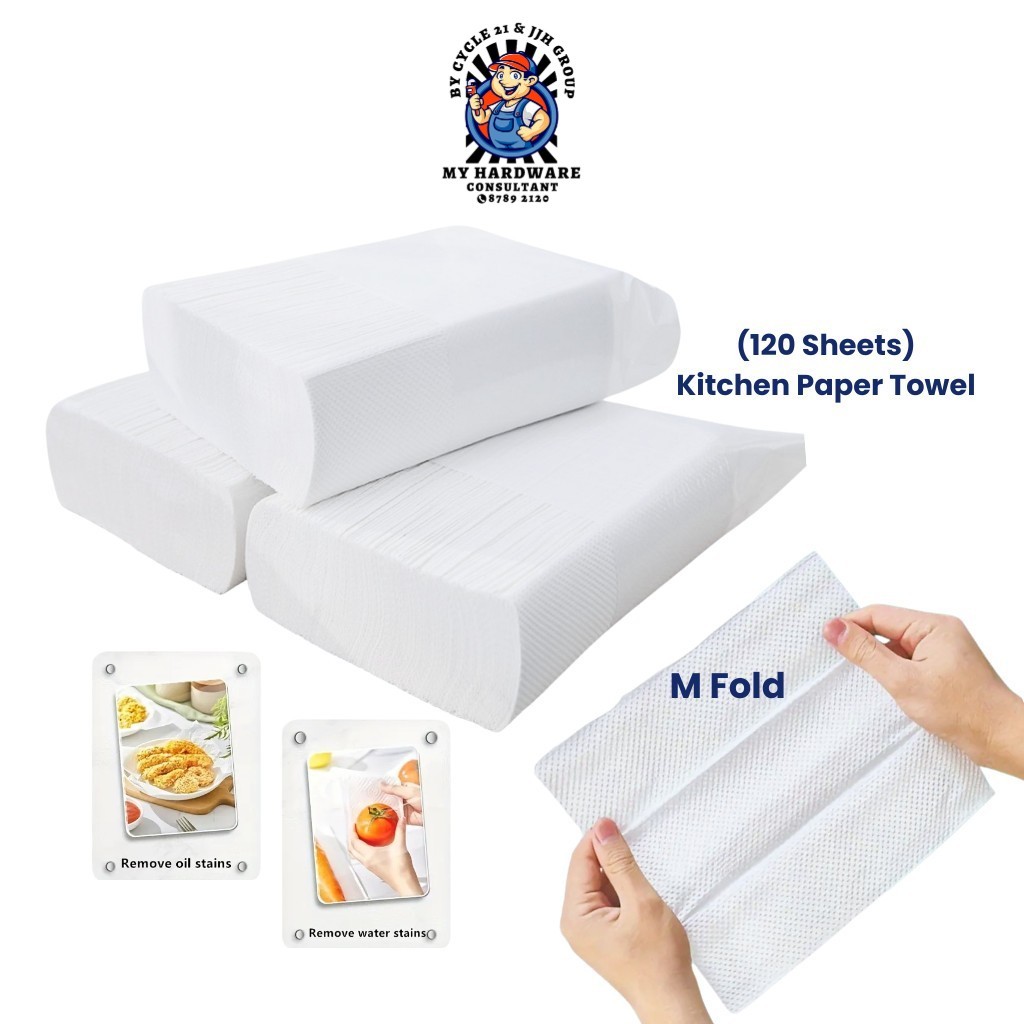 SG FAST DELIVERY 250 PLY Thickened Kitchen Papers Hand Towel M Fold ...