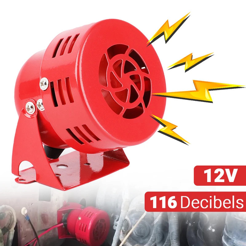 YY 12v 110 dB Air Raid Siren Horn Speaker Alarm Sound Mini Electric ...