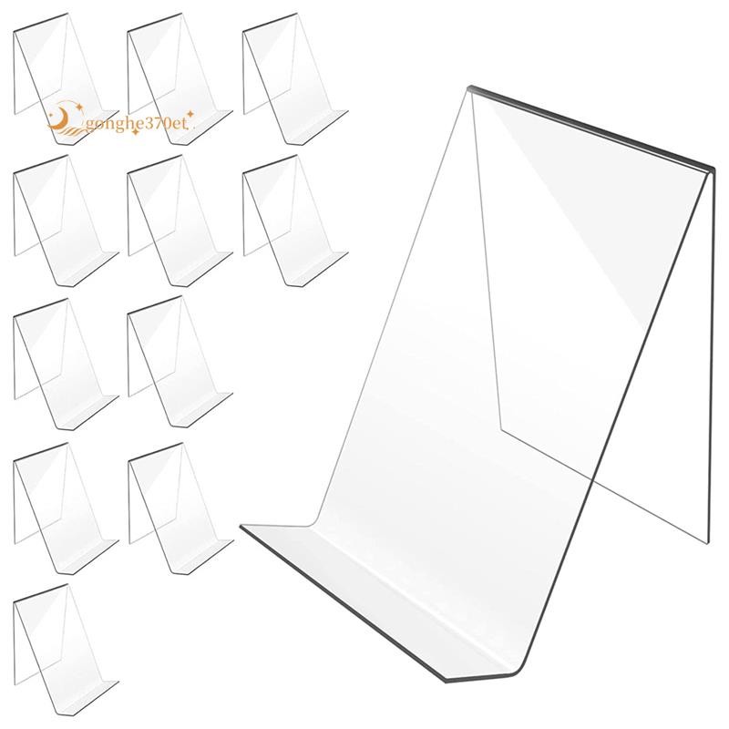 12 Pack Book Stand,Clear Book Display Easel Transparent Book Stand ...