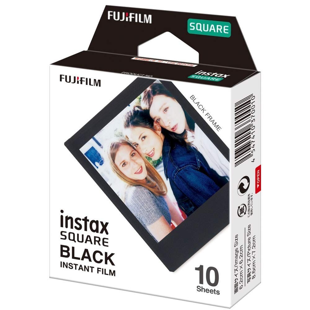 FUJIFILM Square Format Film instax SQUARE Black Frame 10 Sheets INSTAX ...