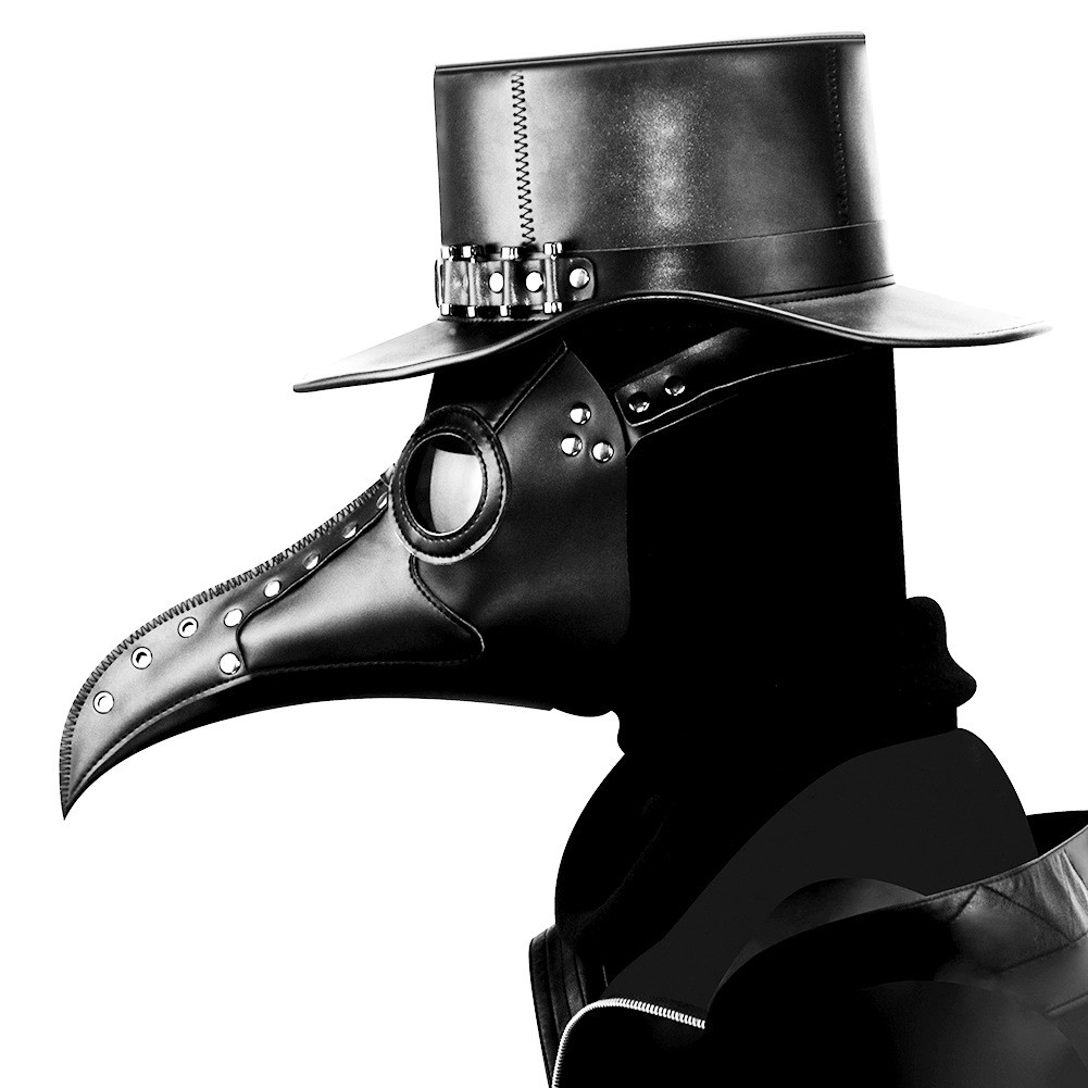 Steampunk Plague Beak Masquerade Party Mask Black Headgear Female ...