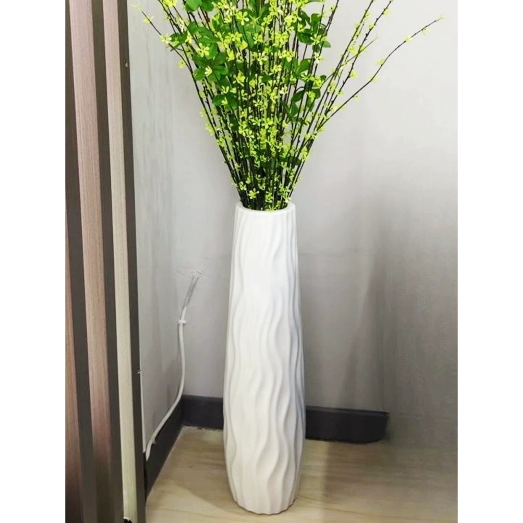 [in stock] Floor Vase Large Height Simple Plastic Melamine White Black ...