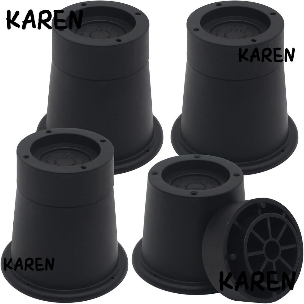 KAREN 4Pcs Furniture Risers, Adjustable Black Bed Risers, Practical ...