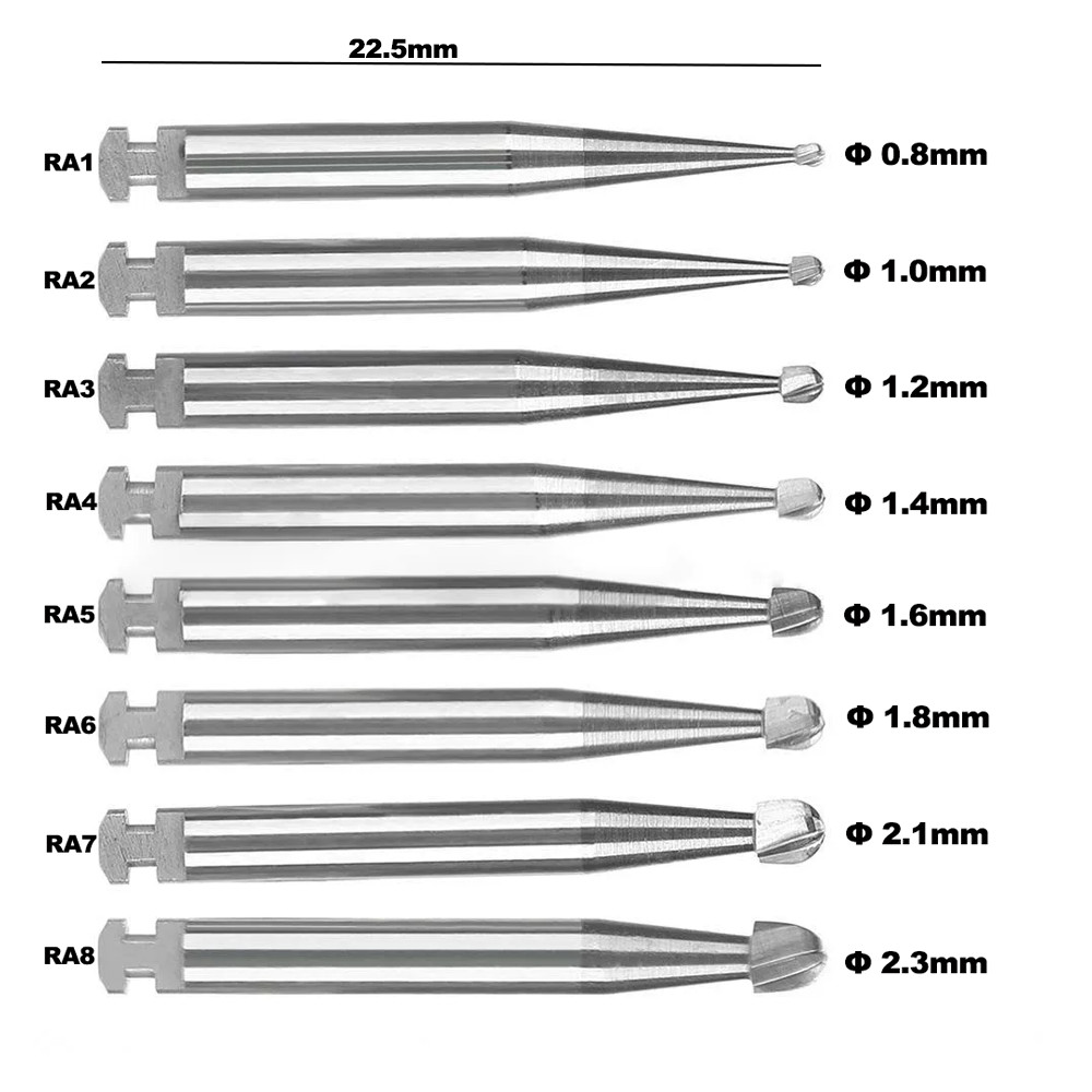 Dental Burs Low Speed Round RA Diameter 2.35mm For Dental Lab Clinic ...