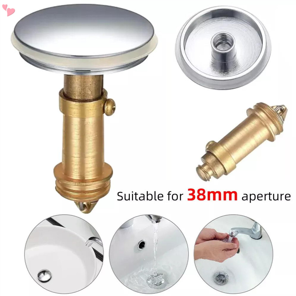 Chrome Plated Metal 38mm Bathroom Sink Pop Up Plug Stopper, Basin Sink ...