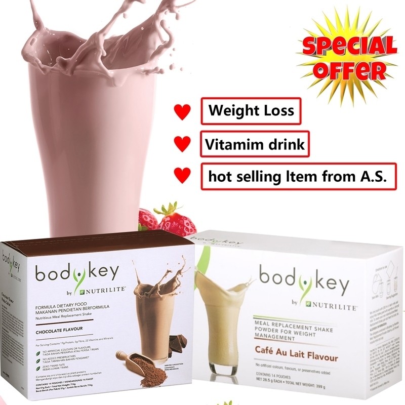 NEW Amway Nutrilite BodyKey Body Key Meal Replacement Shake slimfast slim fast 14 pouches x 51g ...