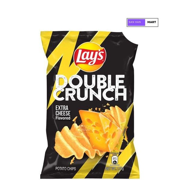 Lay's Double Crunch Potato Chips Extra Cheese 170g | Shopee Singapore