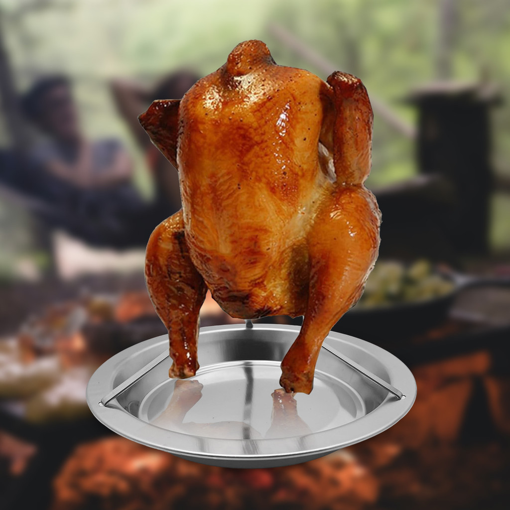 Thick Stainless Steel Roasted Chicken Rack Outdoor Camping Picnic Non ...