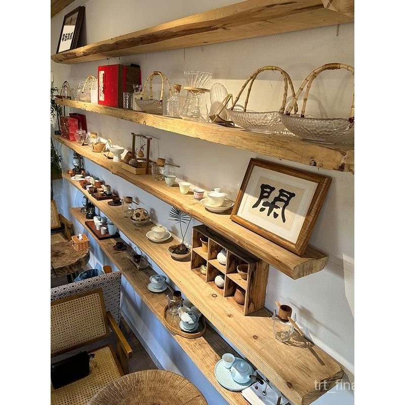 Flat Partition Wall Shelf Original Ecological Shelf Tea Room Coffee ...
