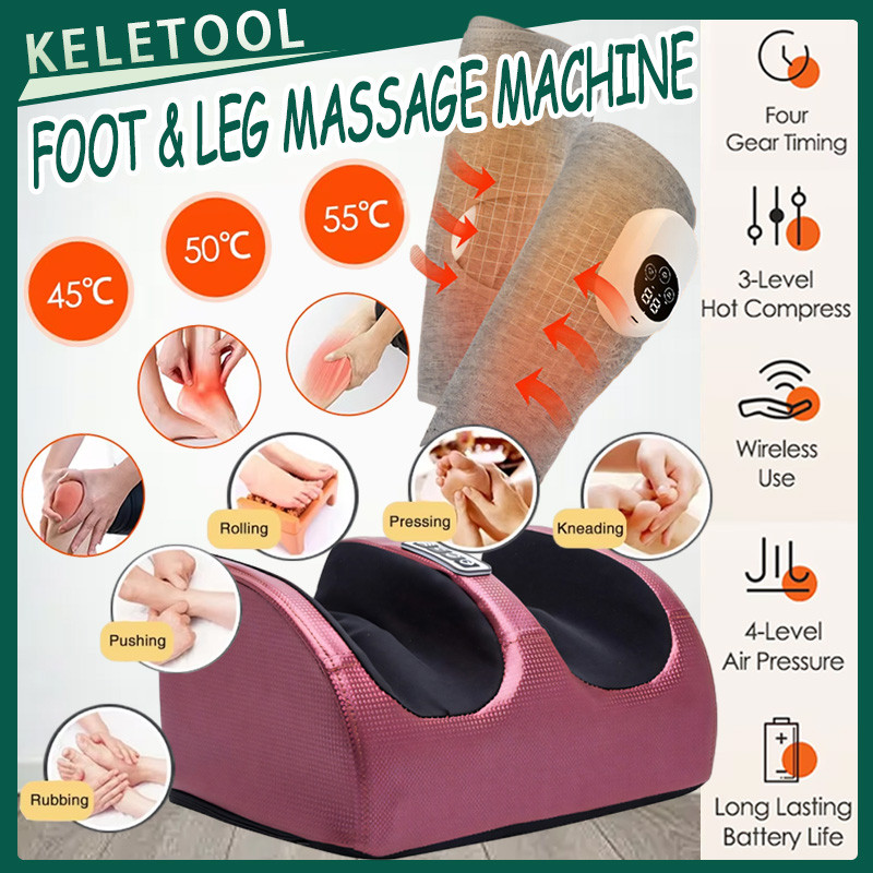 Wireless pressure calf massager with multiple modes for kneading and ...