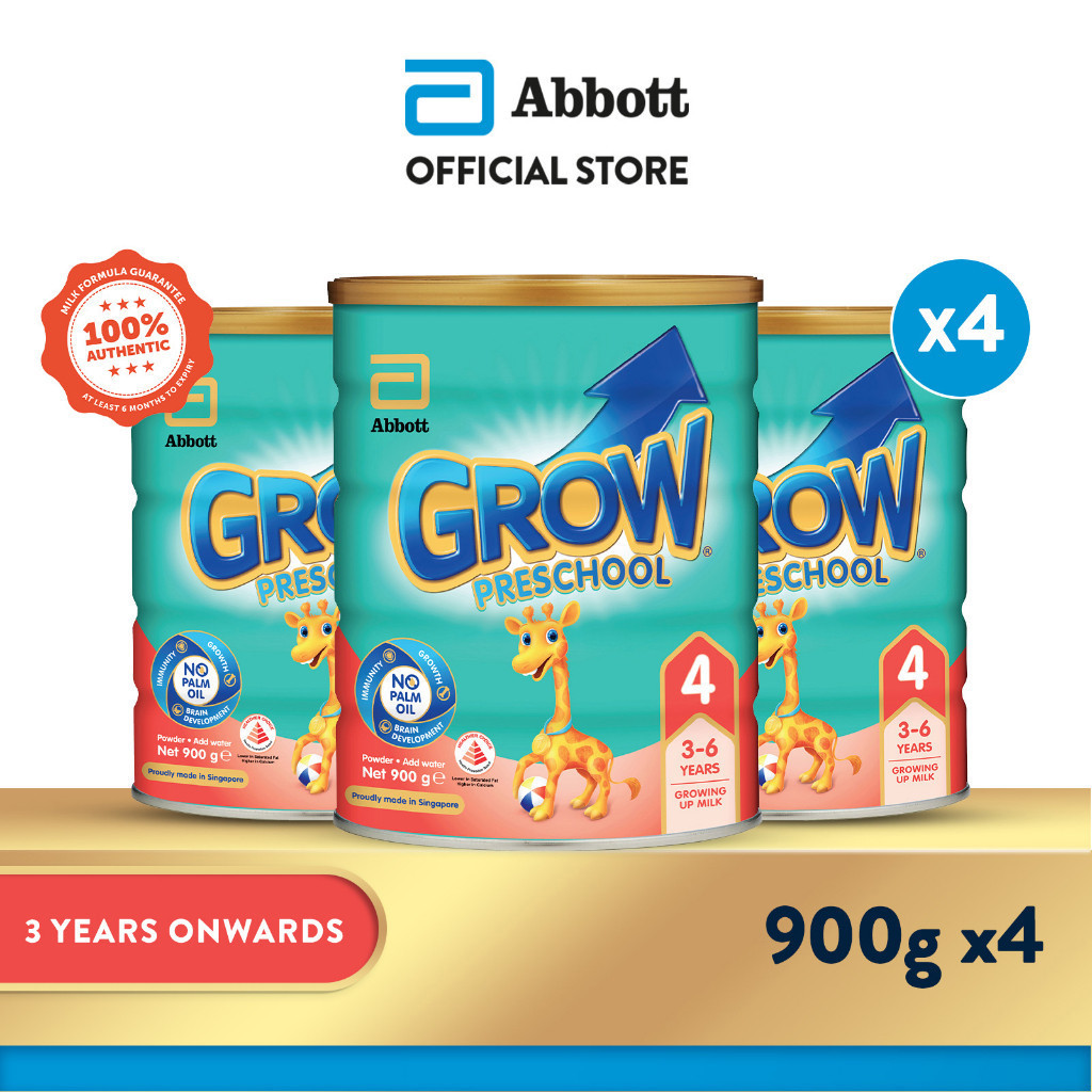 [Bundle of 4] GROW Growing Up Milk for Kids - Preschool Stage 4 (3 ...