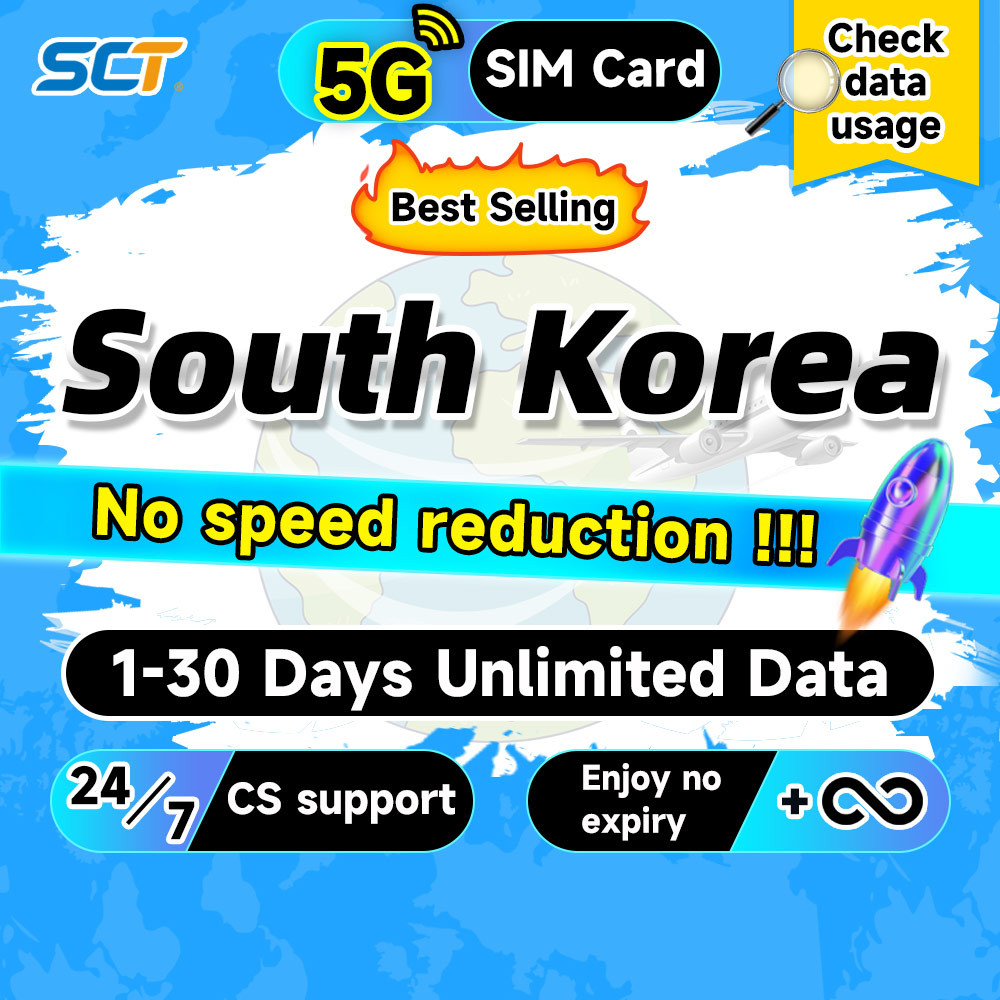 Wefly South Korea SIM Card 5G 1-30 Days Daily 500MB-Unlimited Data Korea SIM | Shopee Singapore