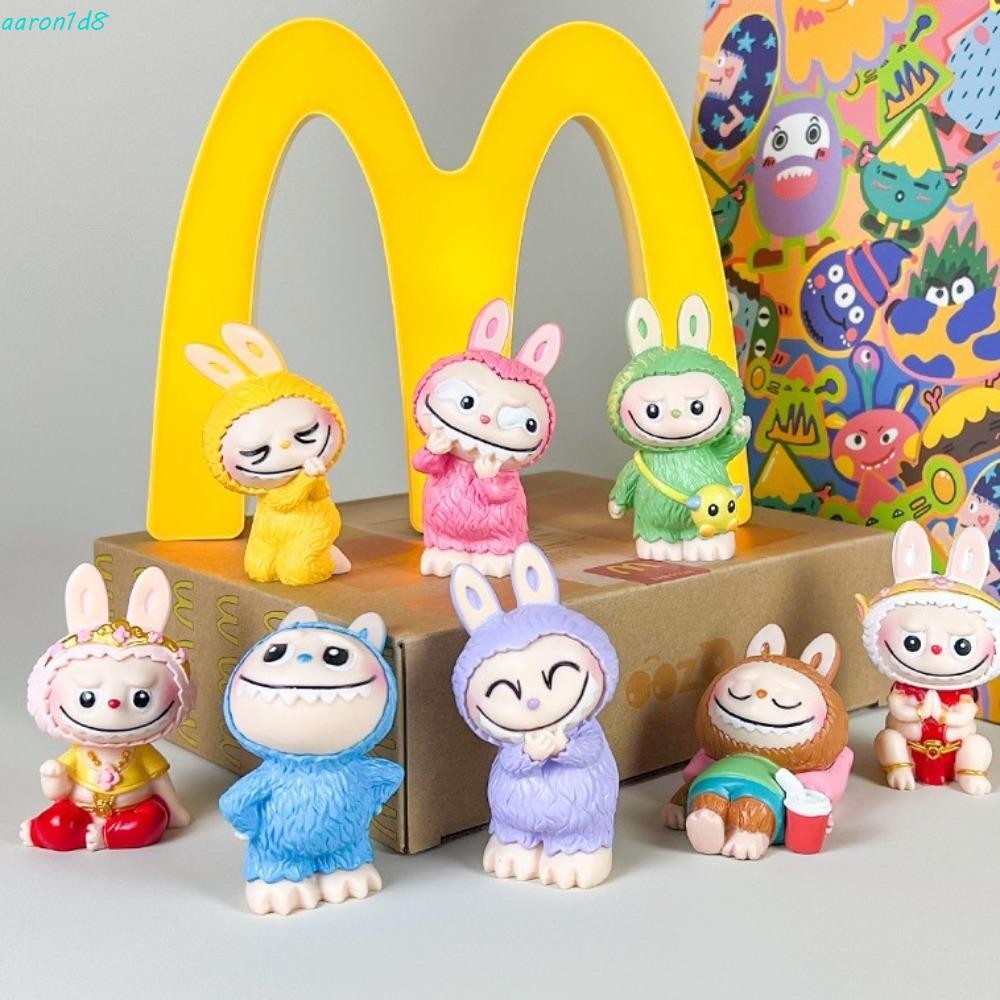AAROND Labubu Figure Doll, Cute Candy Color Labubu Action Figure ...