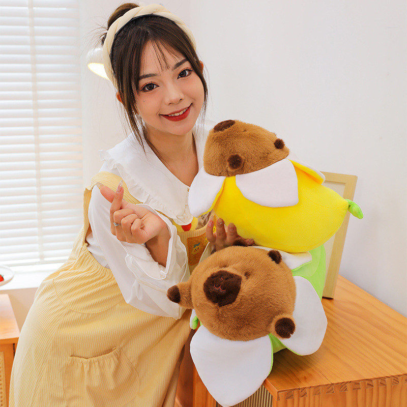 OP 30/40cm Simulation Banana Turned Capybara Stuffed Animal Plush Doll ...