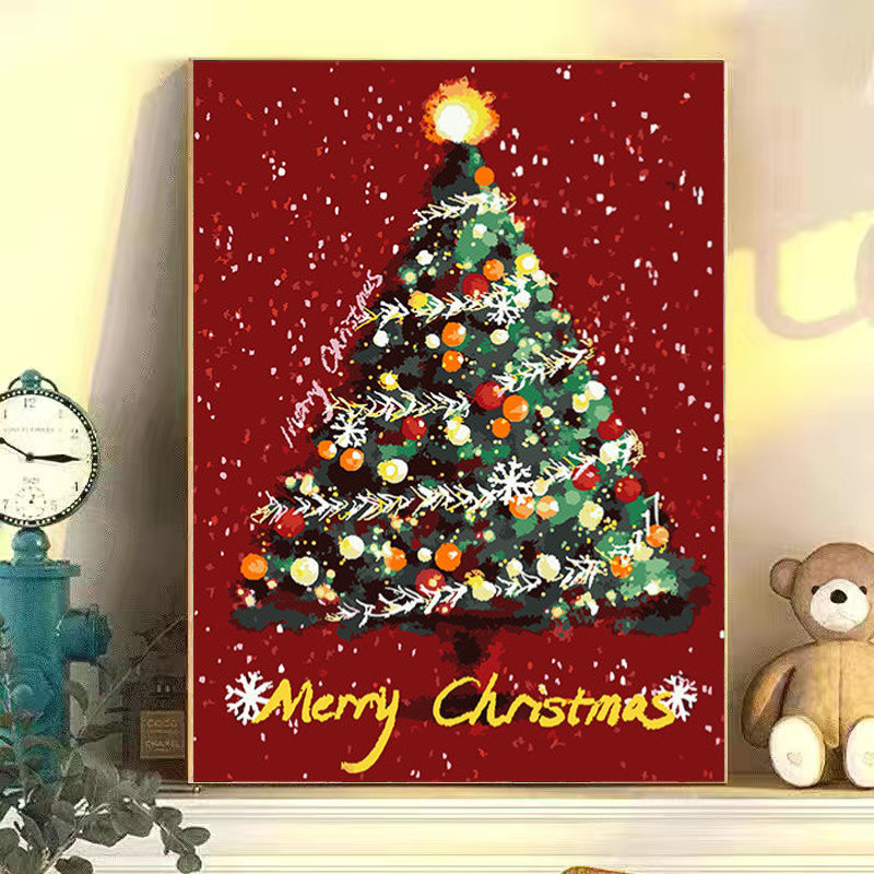 Digital Oil Painting diy Christmas Tree High-Grade Filling Color ...