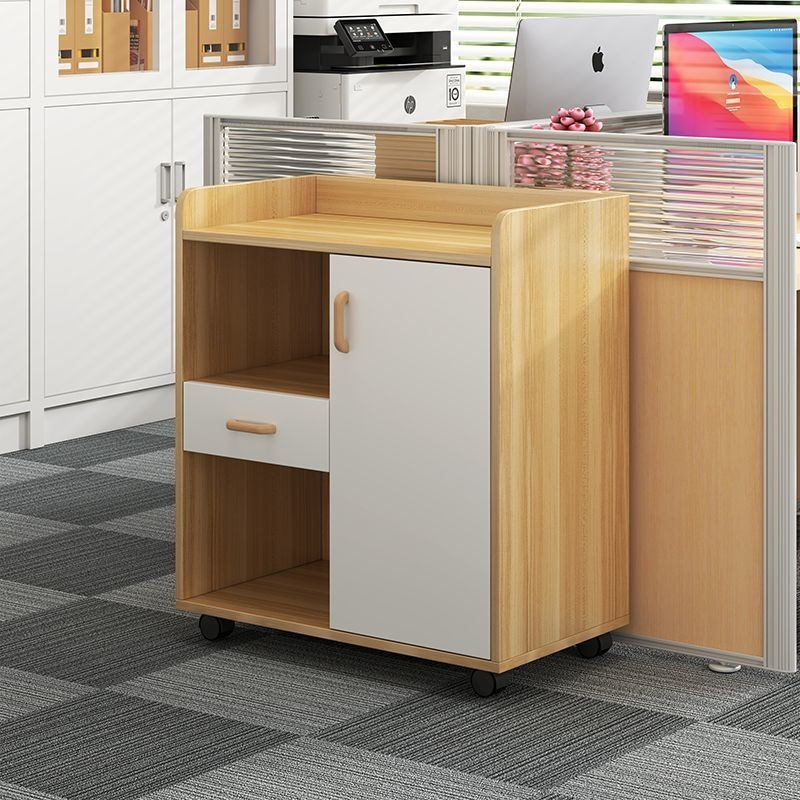 File Cabinet Small Cabinet Office Wooden Locking Mobile Storage Cabinet ...