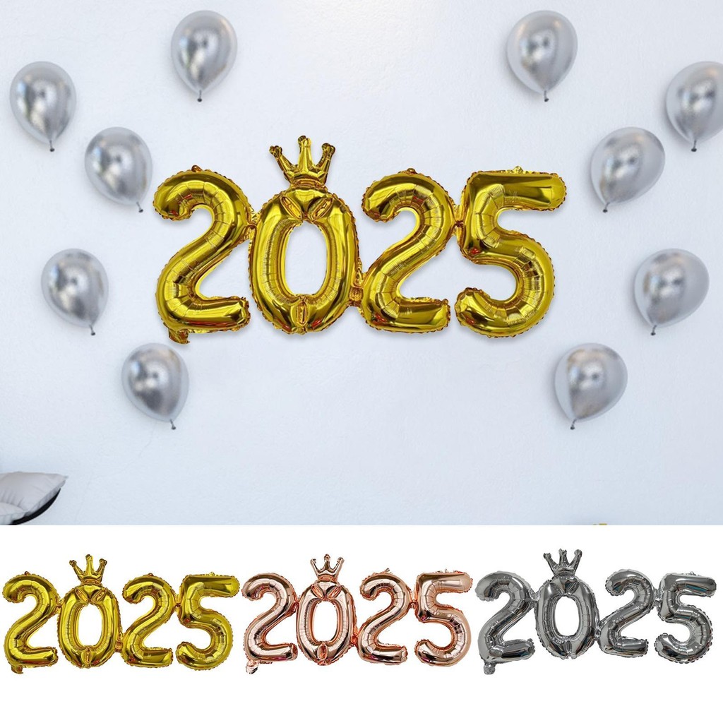2025 Foil Number Balloons New Year Decor 2025 Number Balloons ...