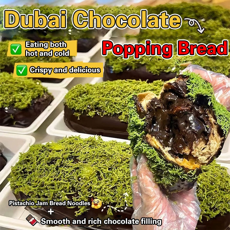 Dubai Chocolate Exploding Heart Bun/Pistachio Dirty Bun Sandwich Bread ...