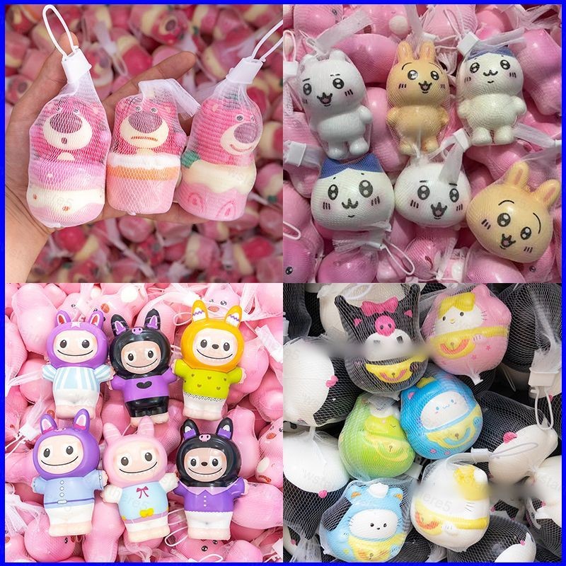new5 Sanrio Stitch Lotso Squishy Toy Soft Slow Rebound Stress Relief ...