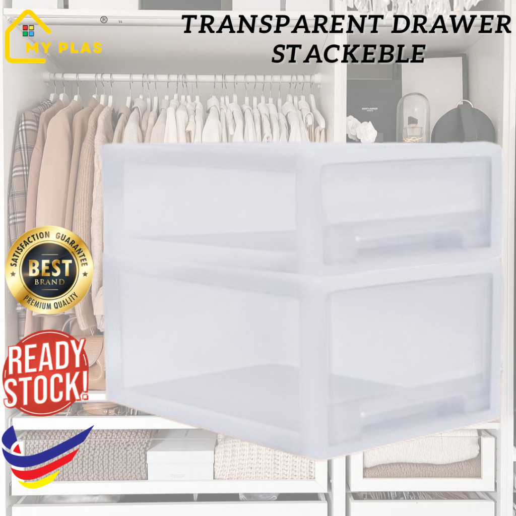 Betteware Stackable Transparent Drawer Desk Organizer | A4 Paper Drawer ...