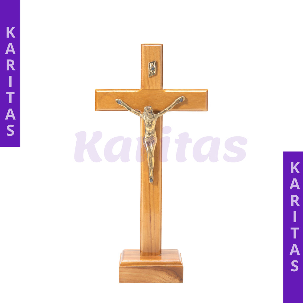 30 CM BRASS CORPUS SITTING CROSS TABLE CROSS/ CATHOLIC ALTAR CROSS ...