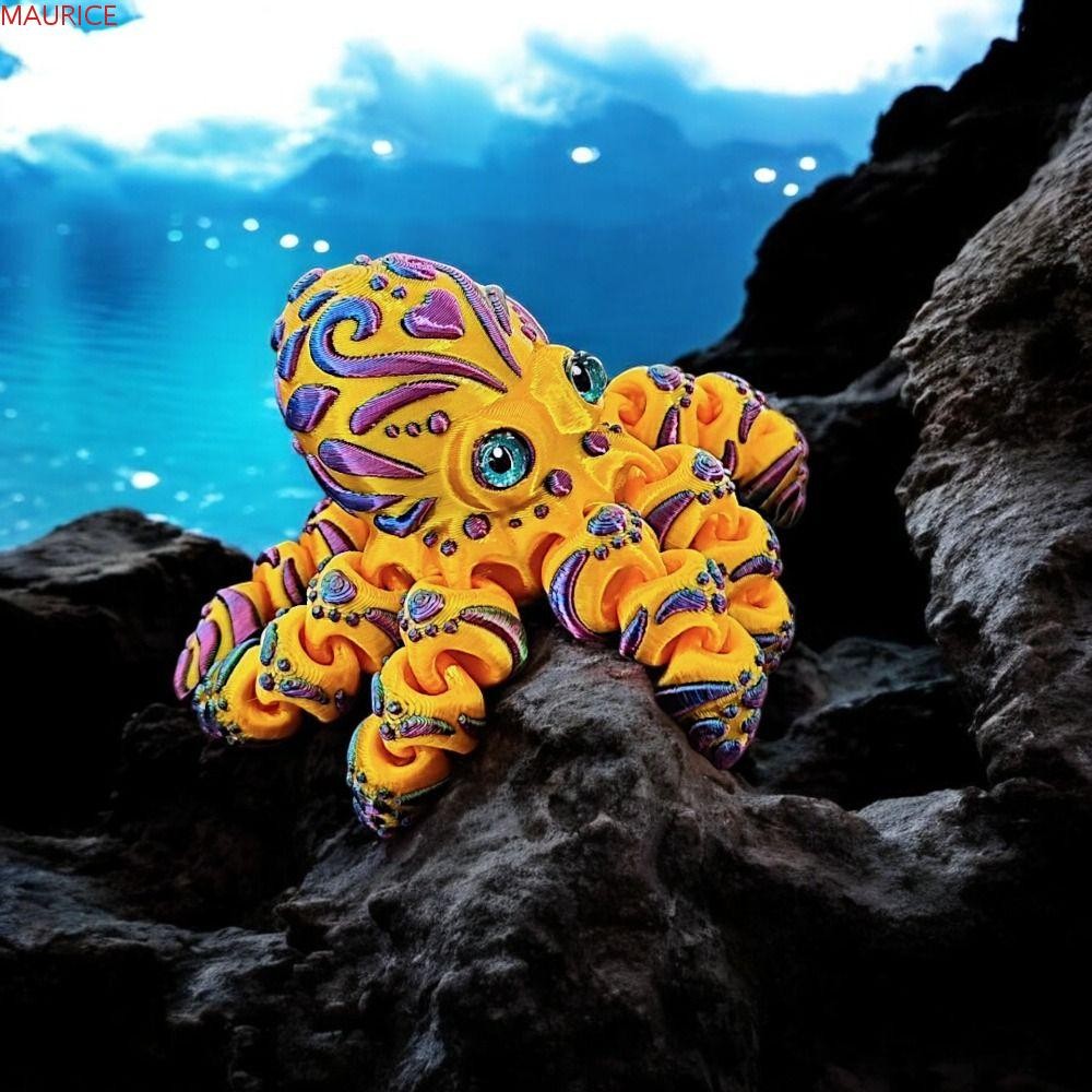 MAURICE 3D Printed Octopus Model, Realistic Cartoon 3D Printed Octopus ...