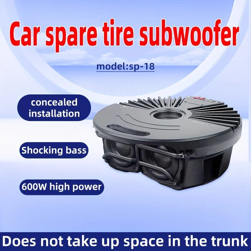 Car spare tire subwoofer with power amplifier audio modification, high ...