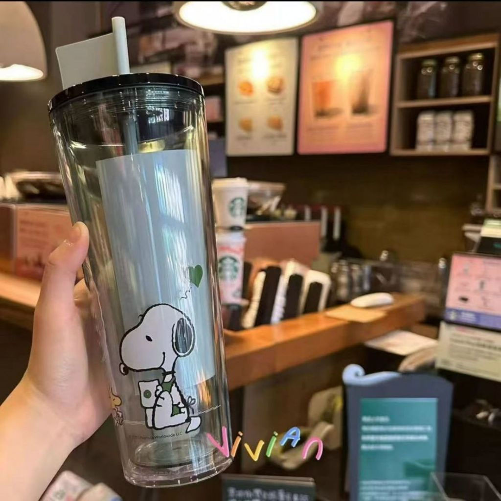 2025 Starbucks X Peanuts Joe Kind Snoopy Love Cold Cup 710ml | Shopee Singapore