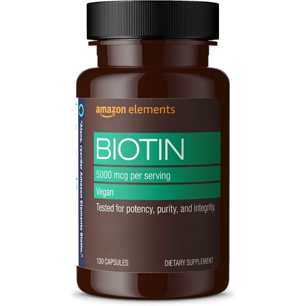Elements - Biotin, 5000 mcg, Vegan, Helps maintain hair growth, healthy ...