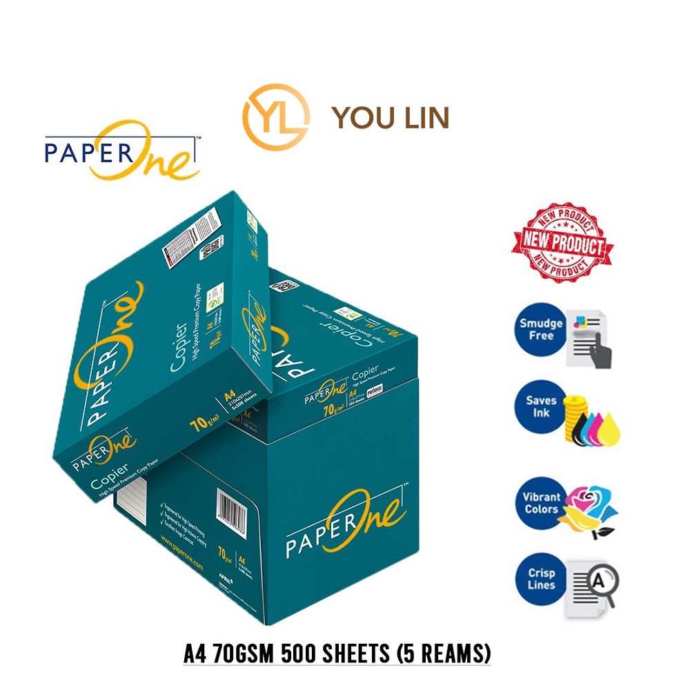 PaperOne 75gsm 500 Sheets A4 Paper (Box-5 Ream) | Shopee Singapore