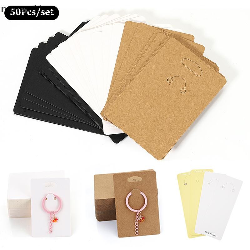New 50pcs Keychain Display Cards Stand Cardboard Keyring Earrings ...