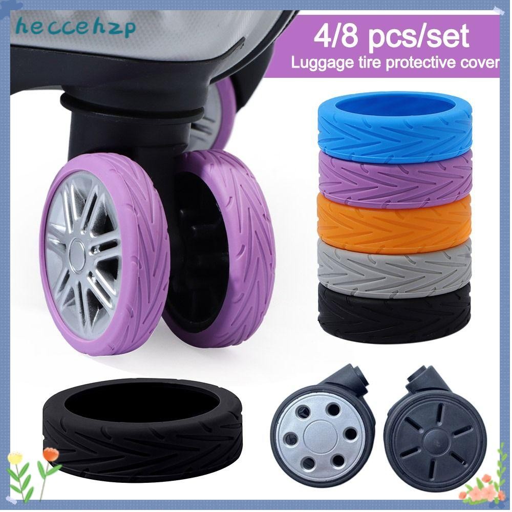 HECCEHZP 8PCS/Set Travel Luggage Caster Shoes, Silicone Suitcase Parts ...