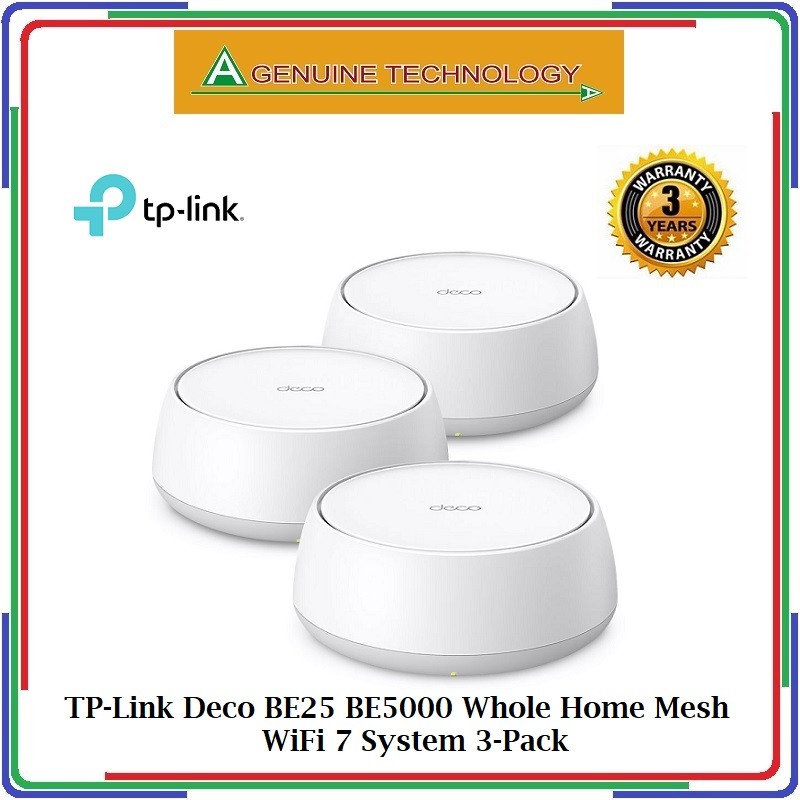 TP-Link Deco BE25 BE5000 Whole Home Mesh WiFi 7 System 3-Pack | Shopee Singapore
