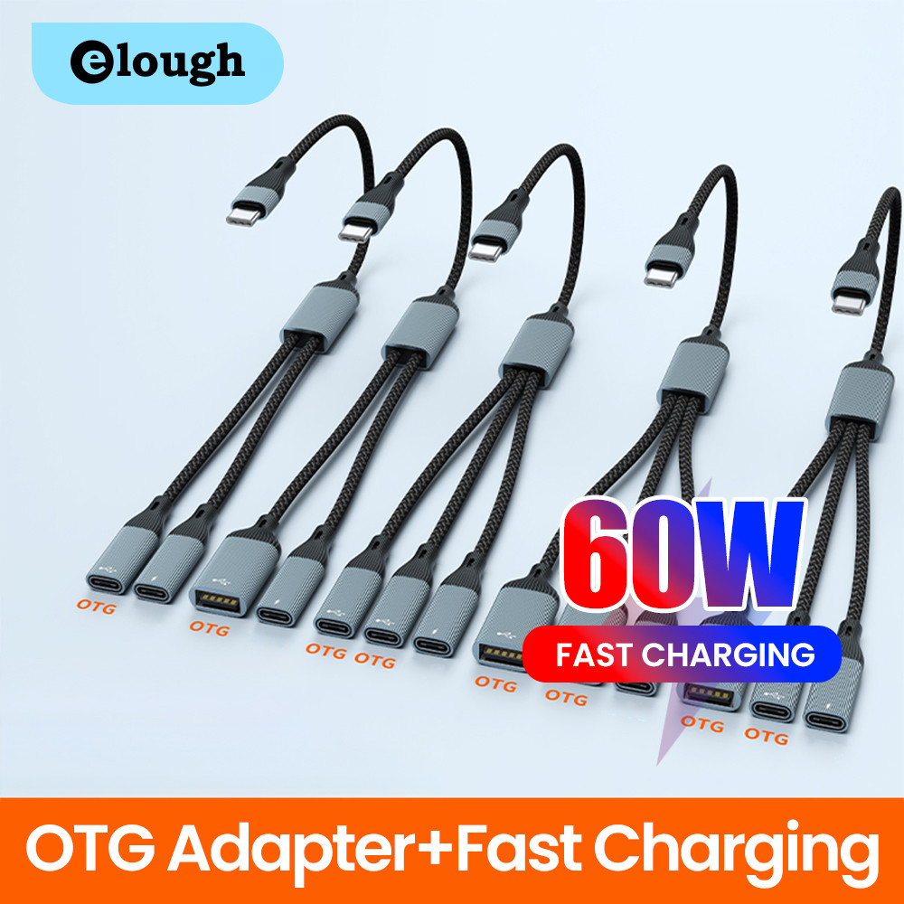 Elough Multi-interface Type C Male to Multi Type-C/USB Ports Transfer ...